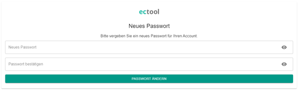 ectool App Passwort vergessen? - ectool App Dokumentation